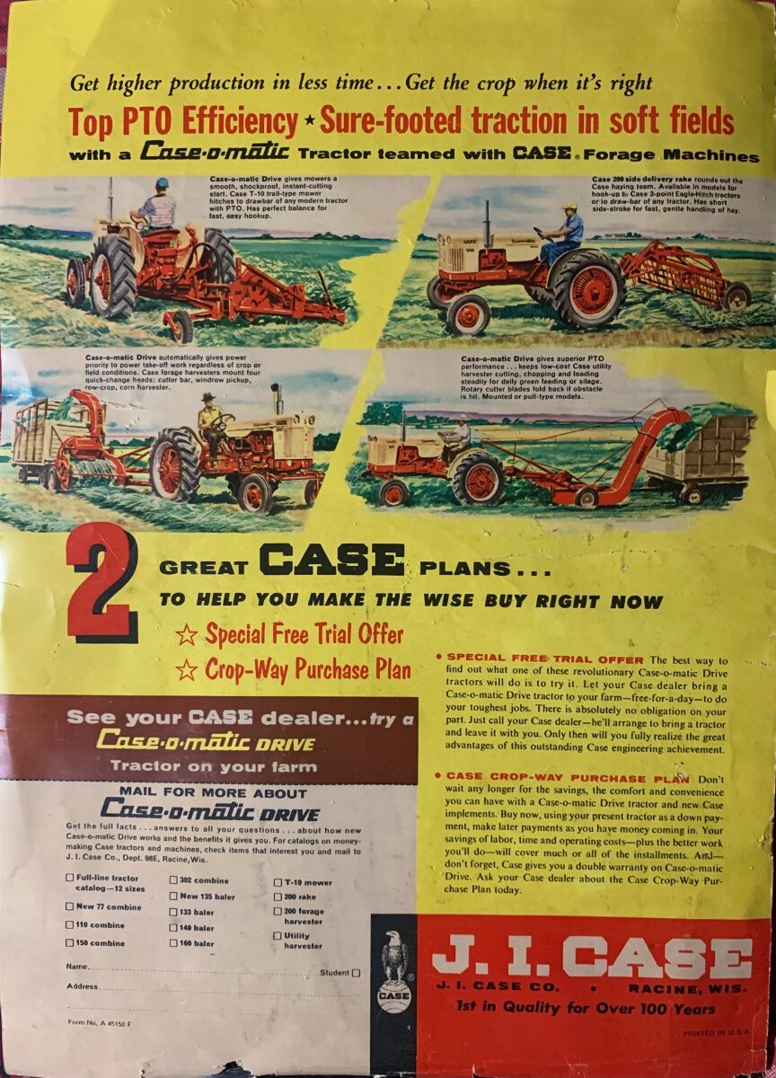 A different color : J.I. Case-o-matic drive foldout - General Chat ...