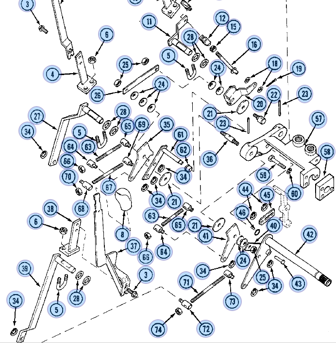 4230 Cab Tractor Draft control, external levers and Linkage - Technical ...