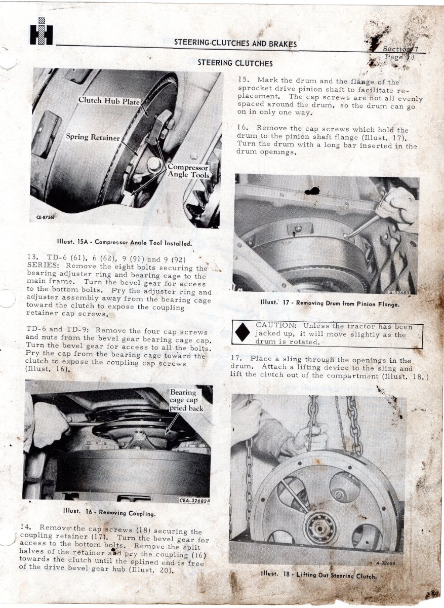 TD6 Dozer Steering clutches - Technical IH Talk - Red Power Magazine ...