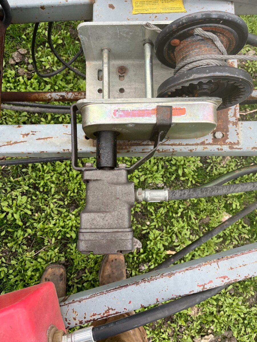 Converting grain auger from hand winch to power (hydraulic or electric ...