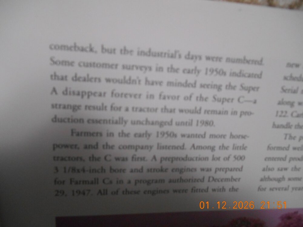 Red Power article about Very late model Farmall C with C123 engine ...