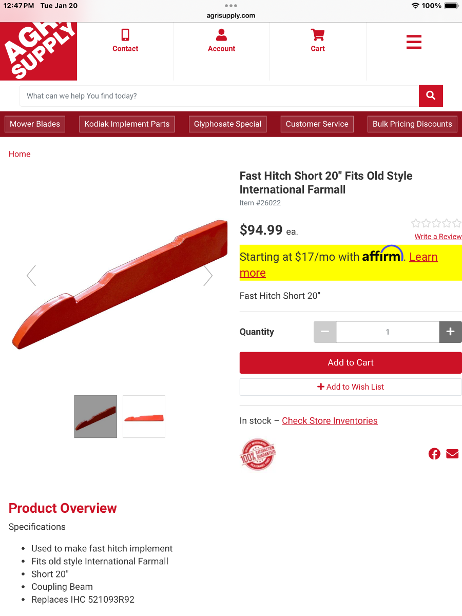 Farmall Fast Hitch - Technical IH Talk - Red Power Magazine Community