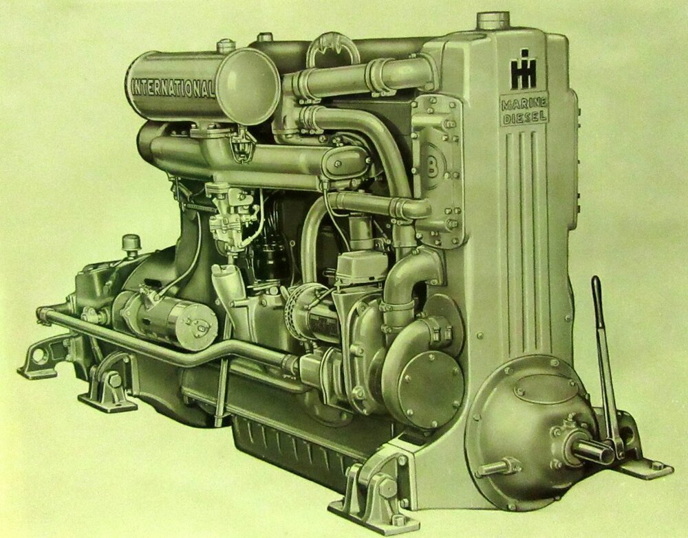 UD-18 Marine Engine circa 1948 - IH Engines - Red Power Magazine Community