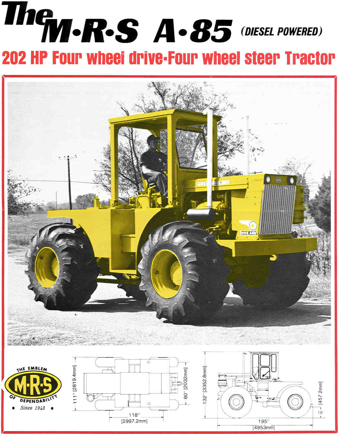 MRS prototype construction tractor - IH Construction Equipment - Red ...