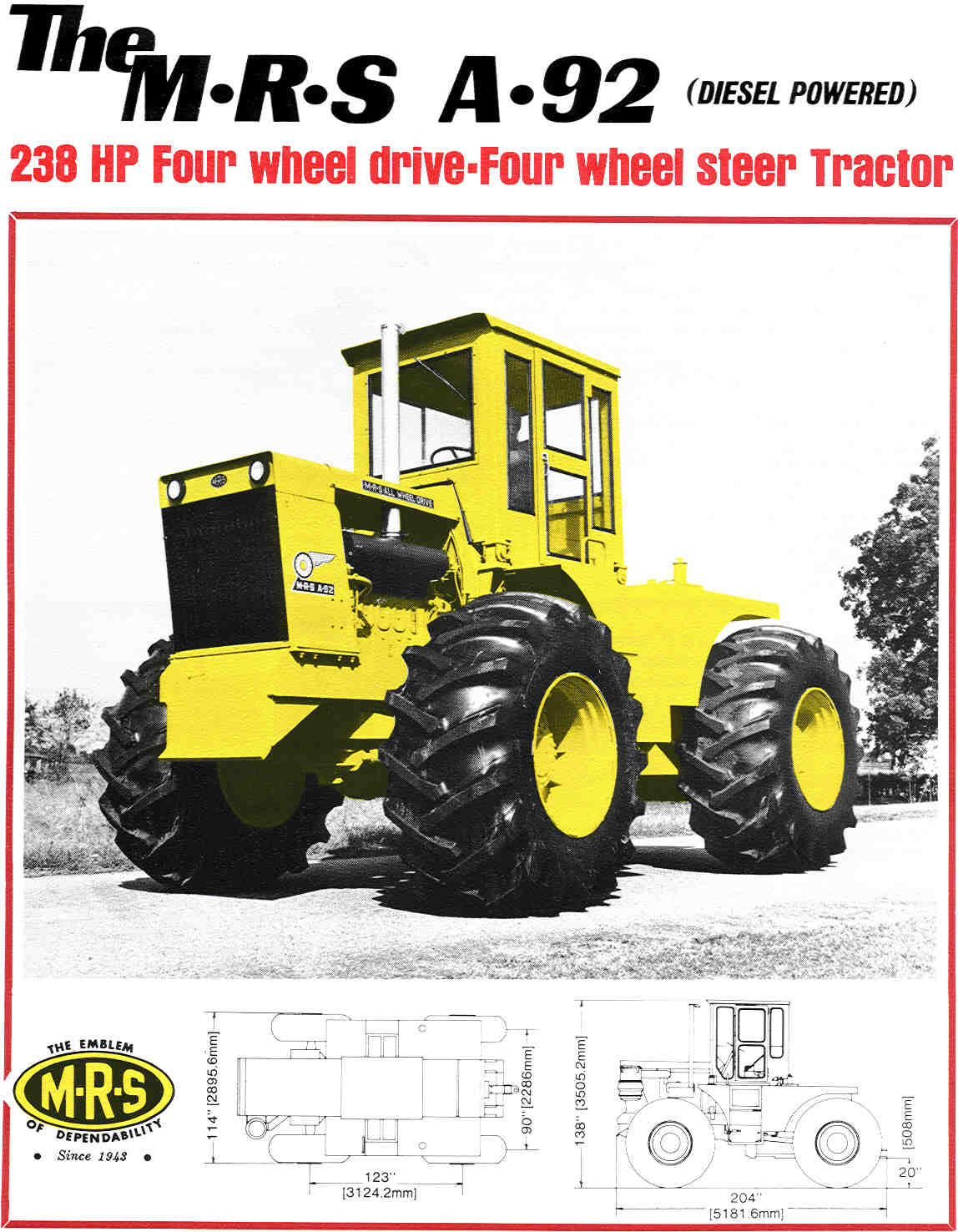 MRS prototype construction tractor - IH Construction Equipment - Red ...